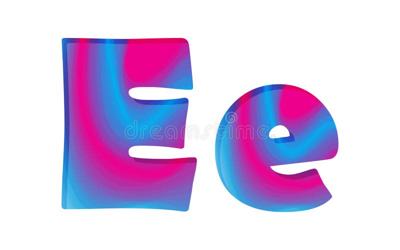 Abstract Colorful Letter E. Vector Illustration Stock Illustration ...