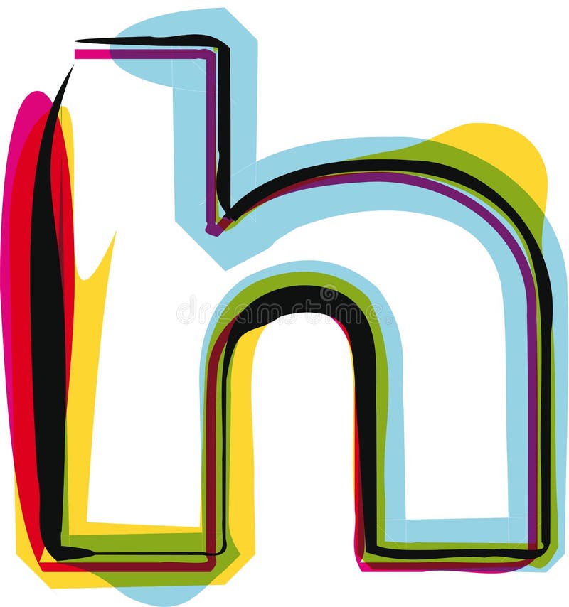 Abstract colorful Letter h stock vector. Illustration of character ...