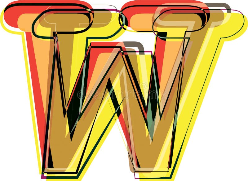 Abstract Colorful Letter W stock vector. Illustration of abstract ...