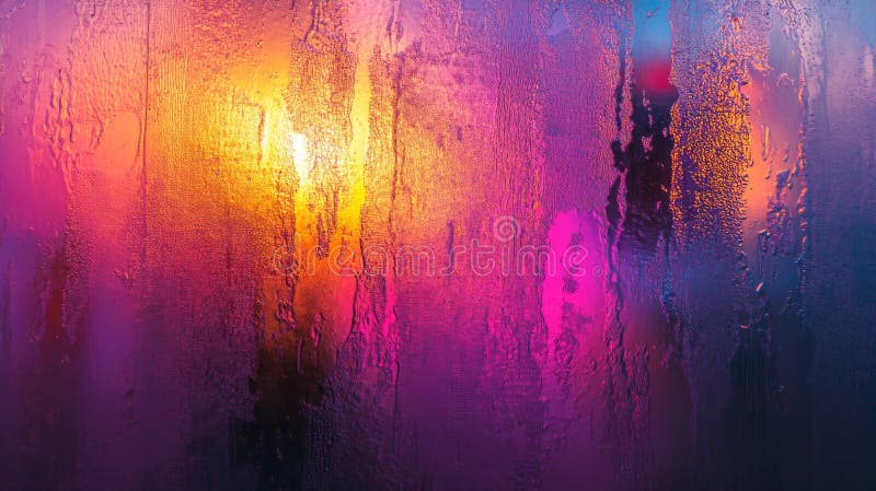 Abstract Colorful Light Pattern on Foggy Glass Stock Photo - Image of ...