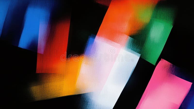 Abstract Colorful Light Patterns on a Dark Background, Creating a ...