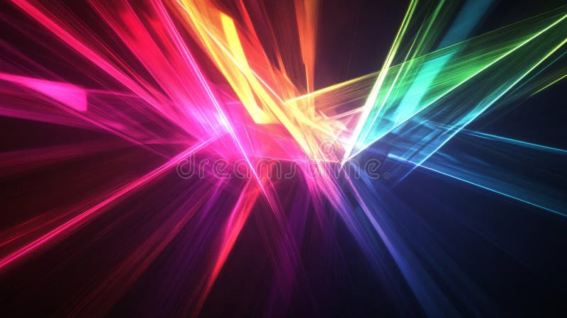 Abstract Colorful Light Rays Background Stock Illustration ...