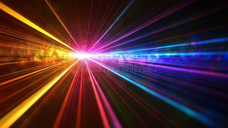 Abstract Colorful Light Rays and Particles Background Stock ...