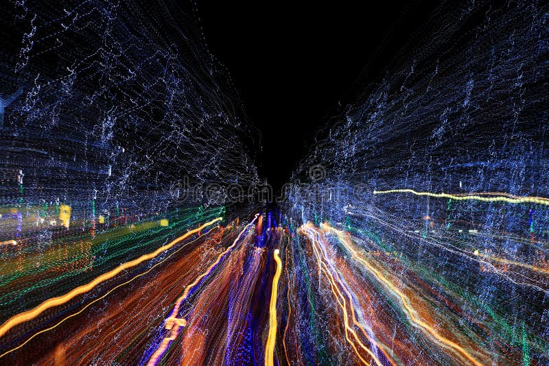 Abstract Colorful Light Trails Stock Image - Image of abstract, fibre ...
