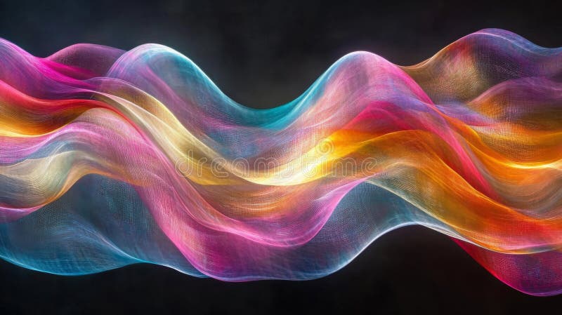 Abstract Colorful Light Wave Background Design Stock Illustration ...