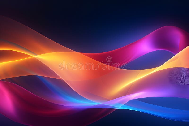 Abstract Colorful Light Waves Stock Illustration - Illustration of ...