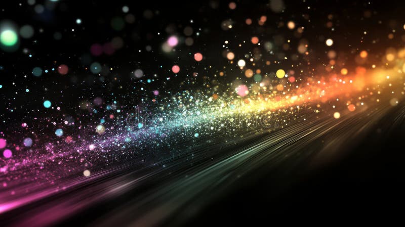 Abstract Colorful Lights Sparkling Trail Background Stock Illustration ...