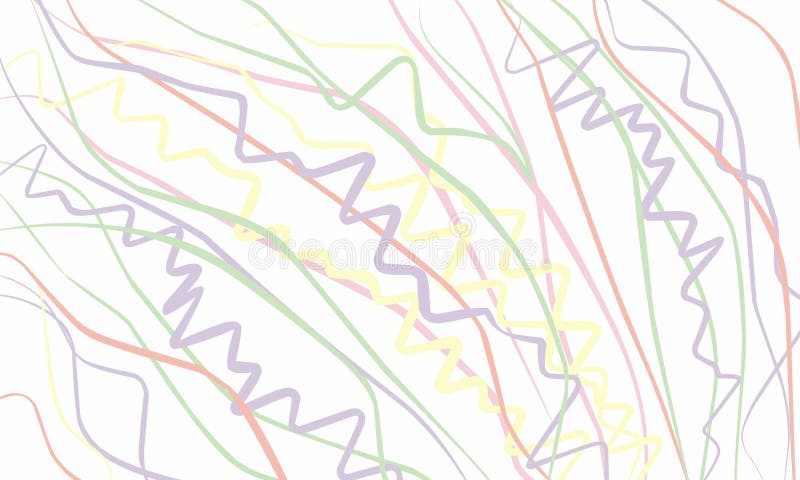 Abstract Colorful Line Art Background Isolated White Background Stock ...