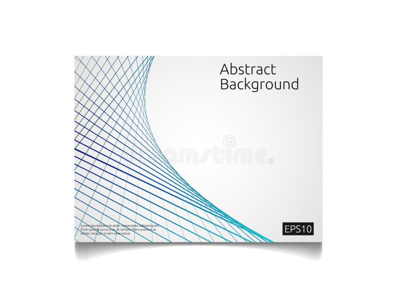 Abstract Colorful Line Art Cover Template With Gradient Shape ...