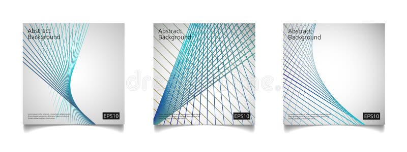 Abstract Colorful Line Art Cover Template with Gradient Shape ...