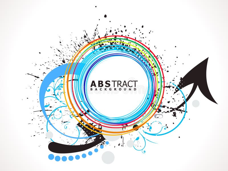 Abstract Colorful Line Circle Splash Stock Vector - Illustration of ...