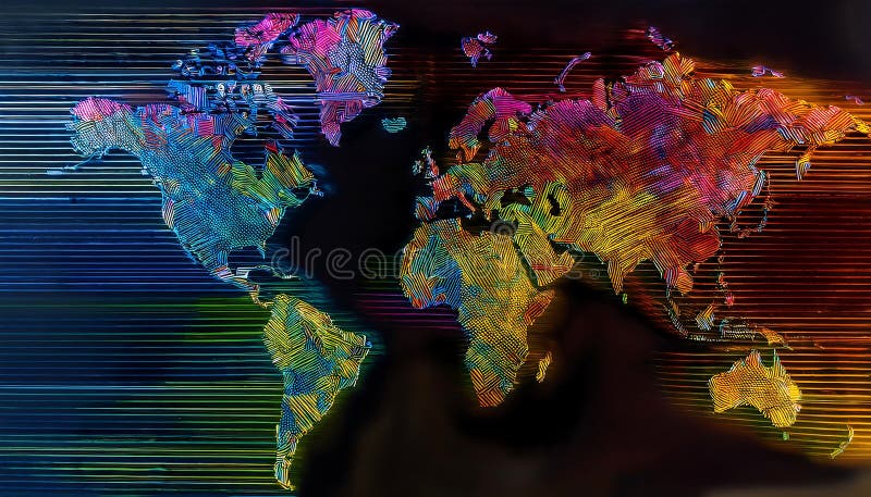 Abstract Colorful World Map Stock Illustrations – 27,844 Abstract ...