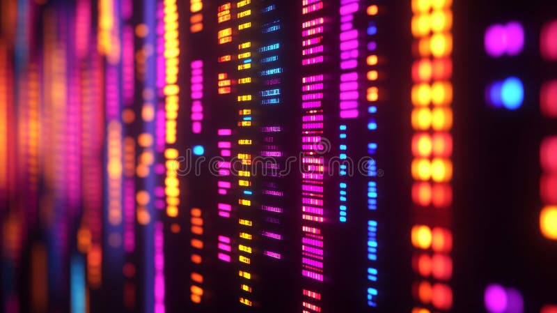 Abstract Colorful Lines Of Computer Programming Code Data Vector