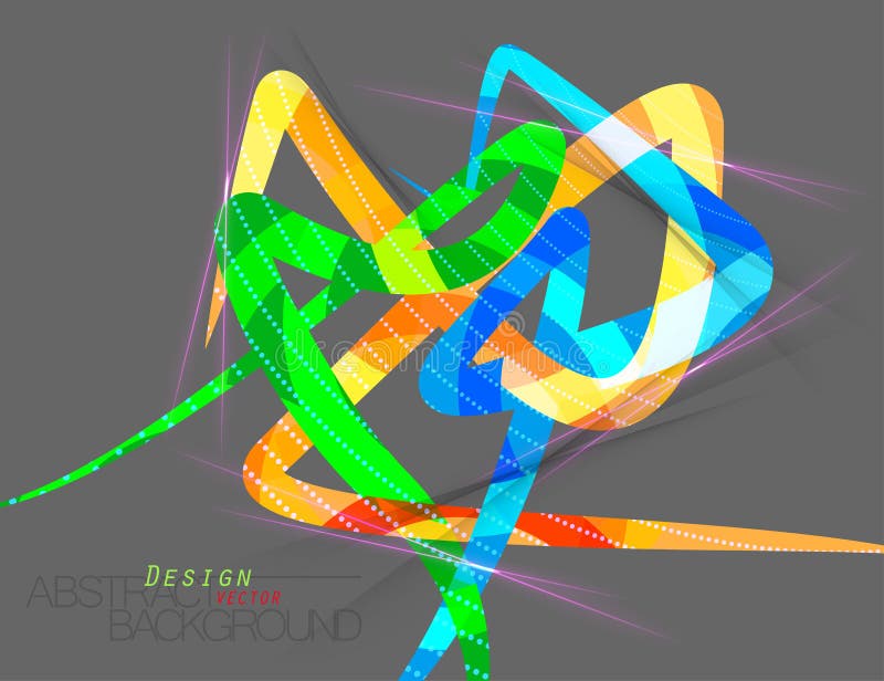 Abstract Colorful Lines Shape Scene Stock Vector - Illustration of ...