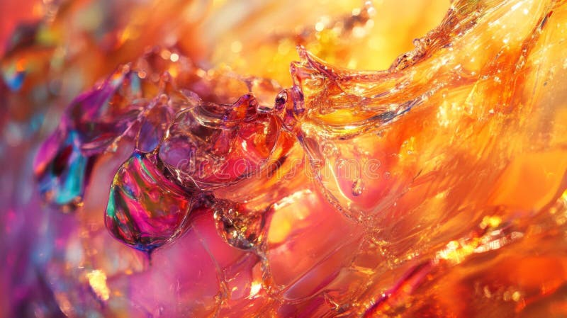 Abstract Colorful Liquid Crystal Formation Stock Illustration ...