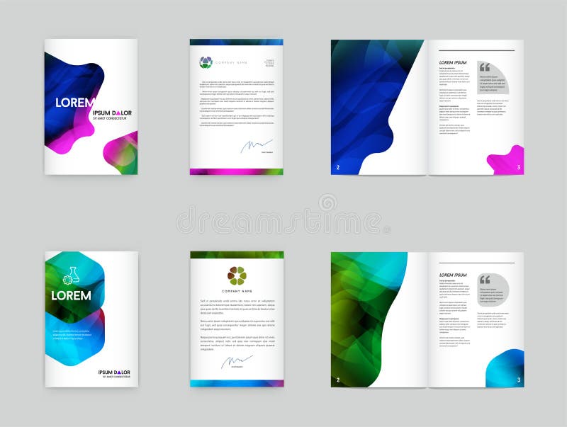 Abstract Colorful Liquid and Fluid Cover Design. Stock Vector ...