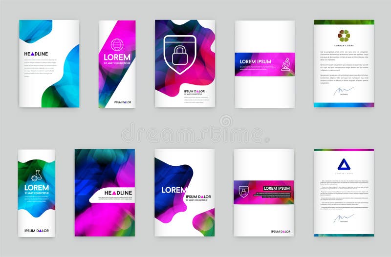 Abstract Colorful Liquid and Fluid Cover Design. Stock Vector ...