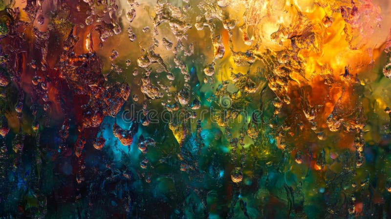 Abstract Colorful Liquid Glass Texture Art Stock Illustration ...