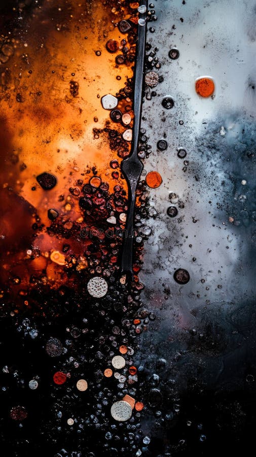 Abstract Colorful Liquid and Oil Texture with Bubbles and Vivid ...