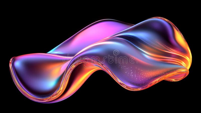 Abstract Colorful Liquid Wave Form Design Stock Illustration ...
