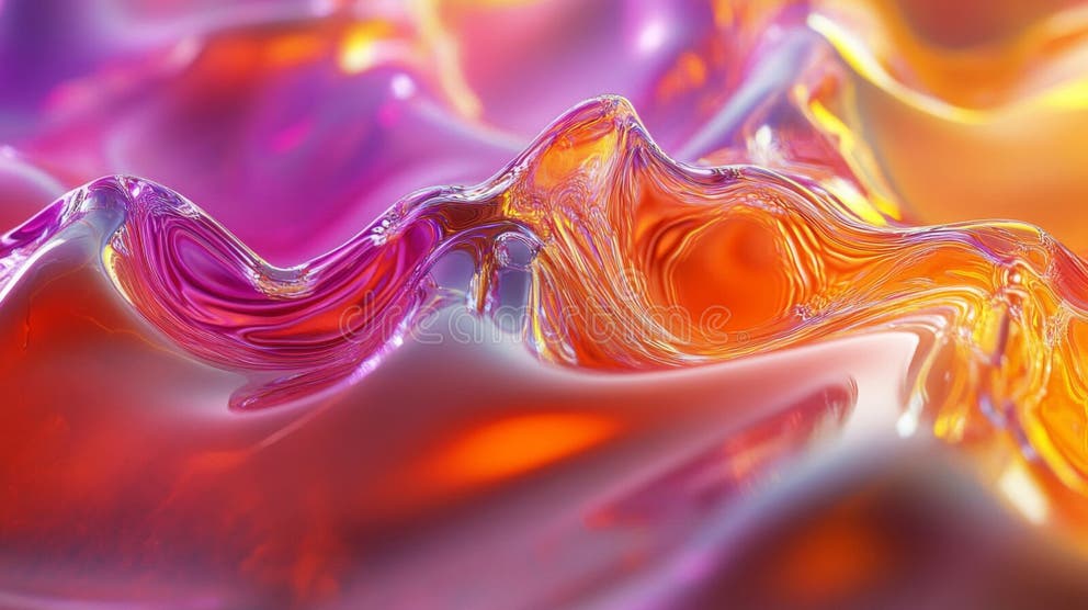 Abstract Colorful Liquid Wave Form Design Stock Illustration ...