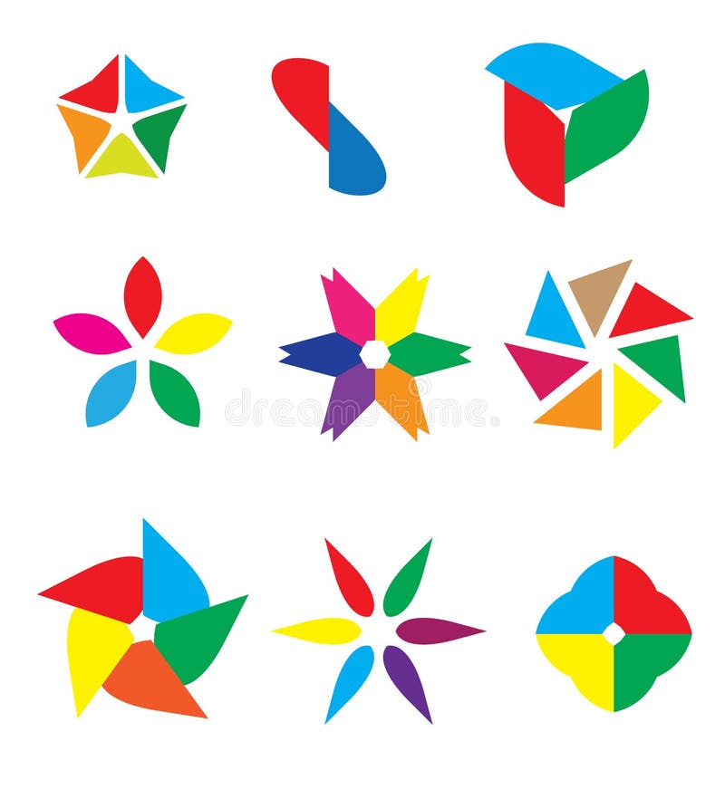 Abstract Colorful Logo Objects Stock Vector - Illustration of colorful ...