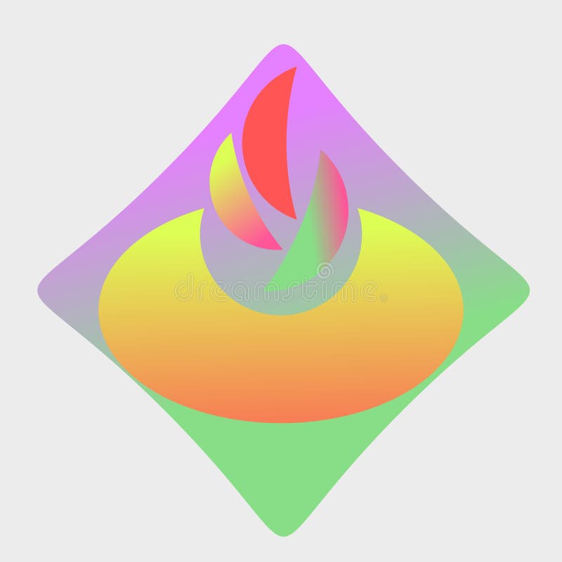 Abstract Colorful Logo Vector Shape Like Fire Stock Vector ...