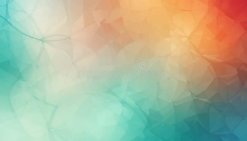 Abstract Colorful Low Poly Background: Teal, Orange, and Peach Gradient ...