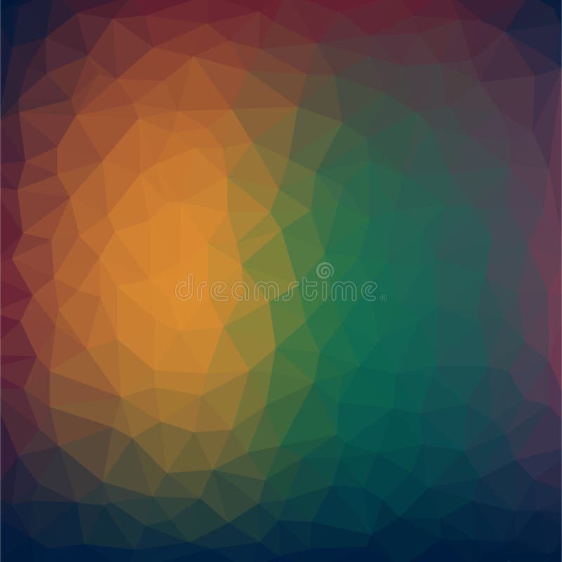 Abstract Colorful Low Poly Vector Background with Warm Stock Vector ...