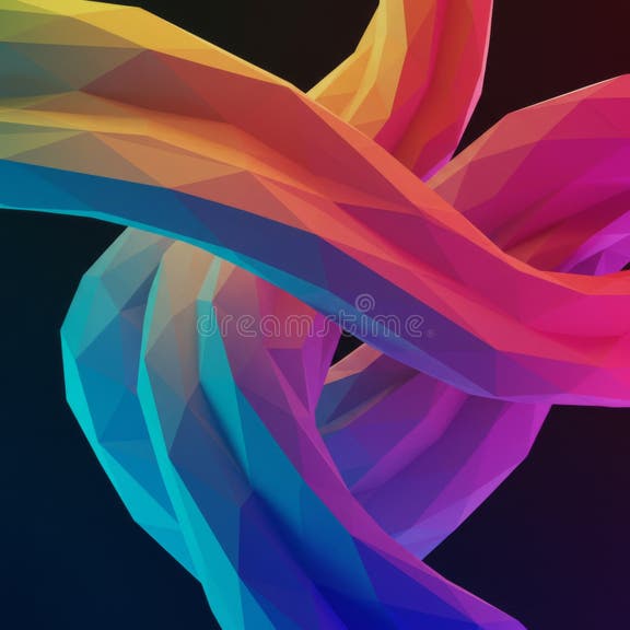 Abstract Colorful Low Poly Wave Background Stock Illustration ...