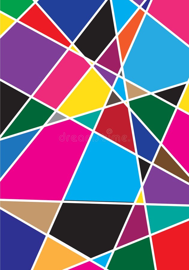 Abstract Colorful Low Polygon Triangles Pattern Background. Stock ...