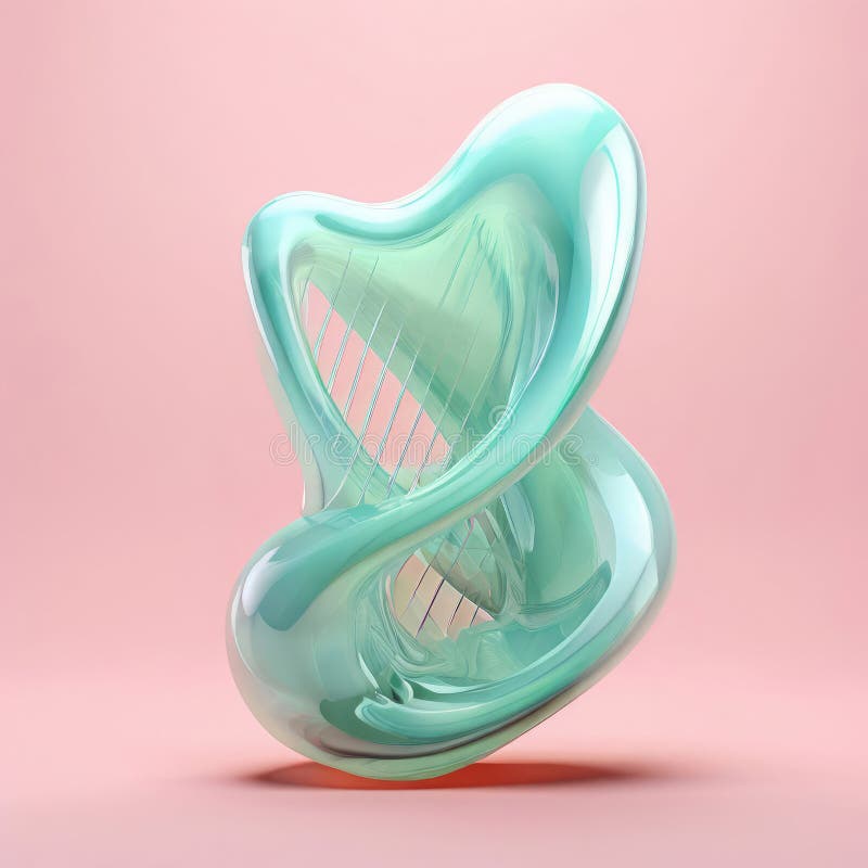 Abstract Colorful Luminous Twisted Glass Shape Stock Photo - Image of ...