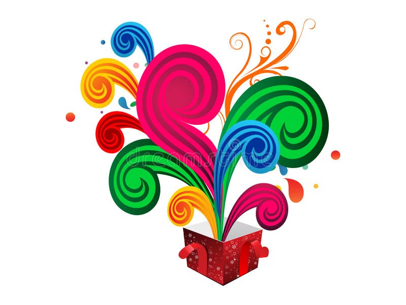 Abstract Colorful Magic Box Explode Vector Illustration Stock Vector ...