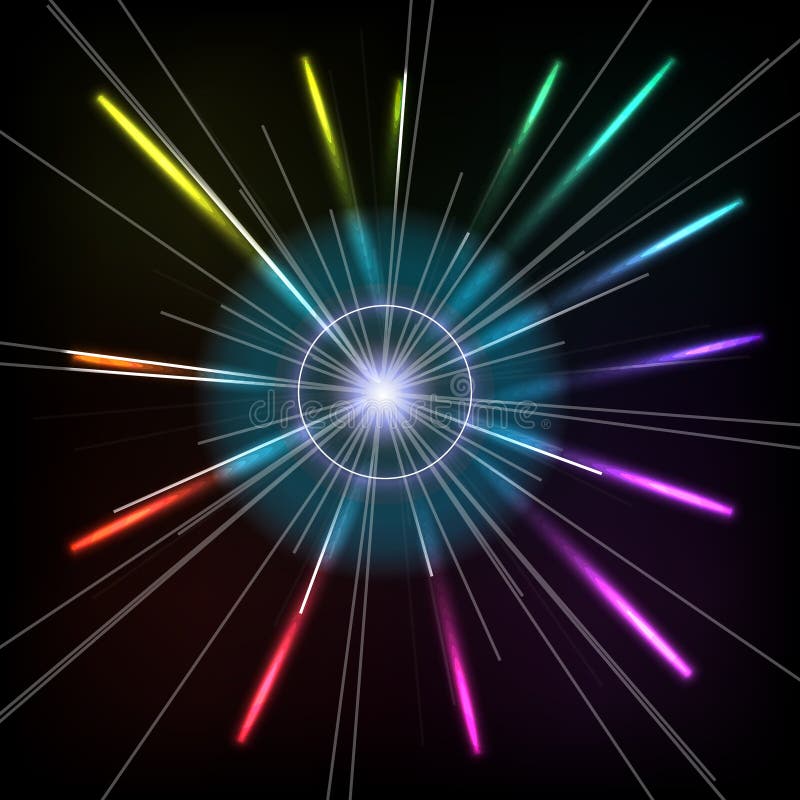 Abstract Colorful Magic Glow Ray Lights. Vector Stock Vector ...
