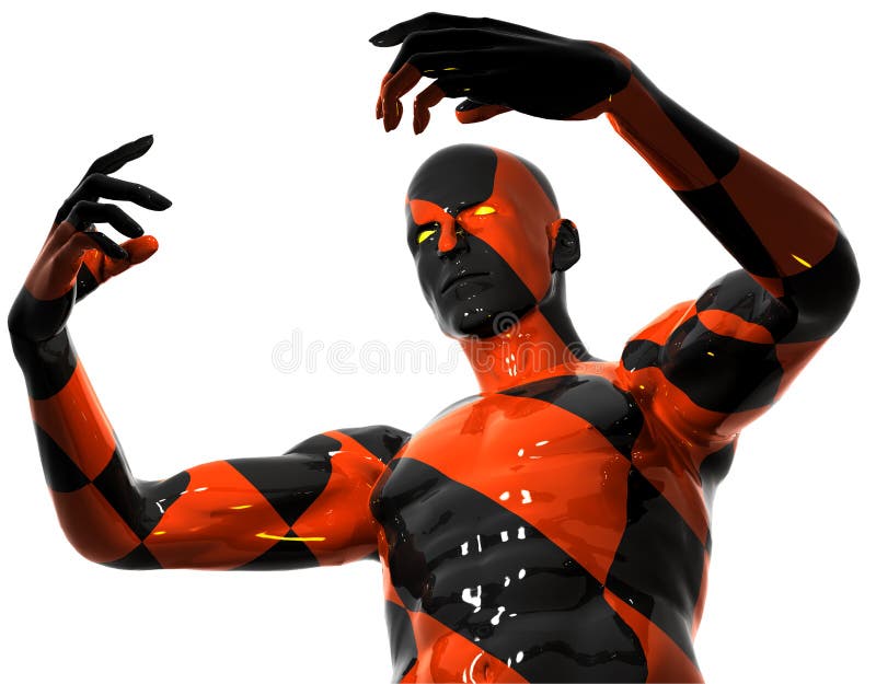 Abstract colorful man stock illustration. Illustration of muscle - 7248724