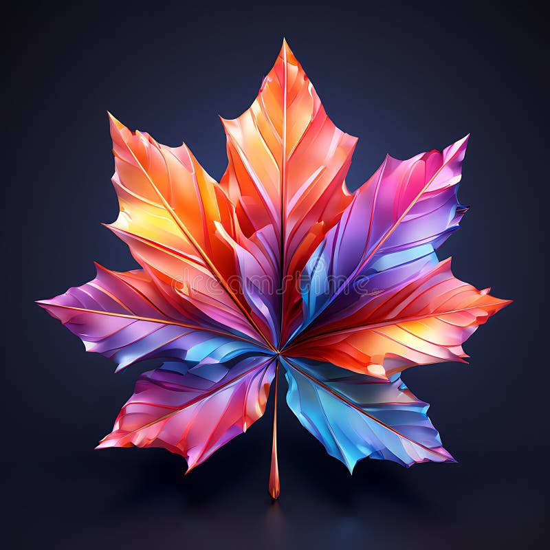 Abstract Colorful Maple Leaf Stock Illustration - Illustration of ...