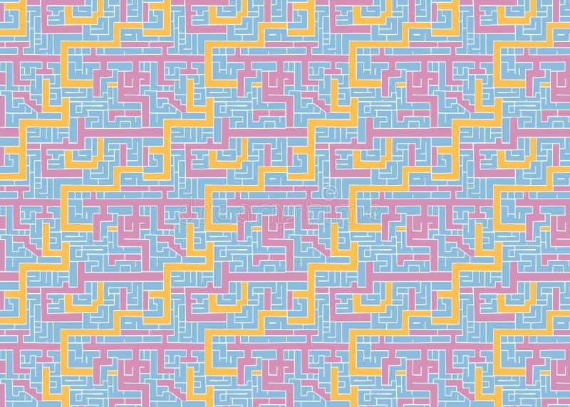 Abstract Colorful Maze Labyrinth Game Pattern Vector Cartoon Stock ...