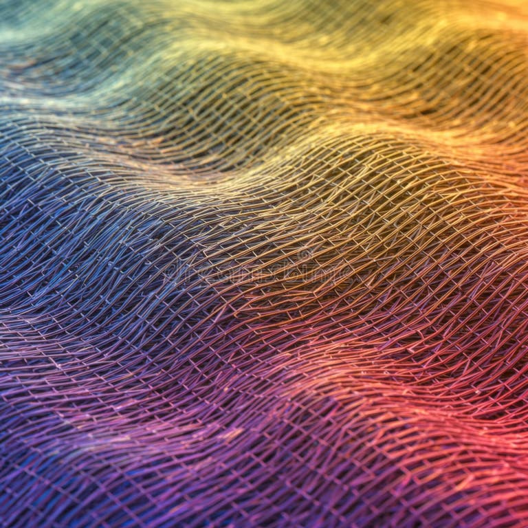 Abstract Colorful Mesh Wave Background Stock Illustration ...