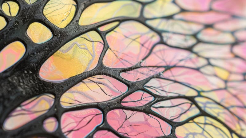 Abstract Colorful Microscopic Cell Patterns in Vivid Hues Stock ...