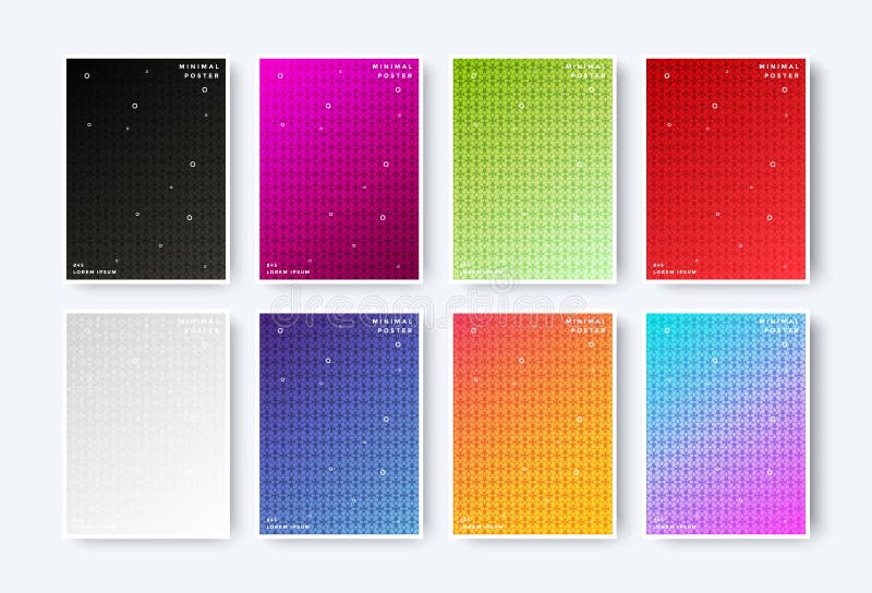 Abstract Colorful Minimal Covers Pattern Design Stock Vector ...