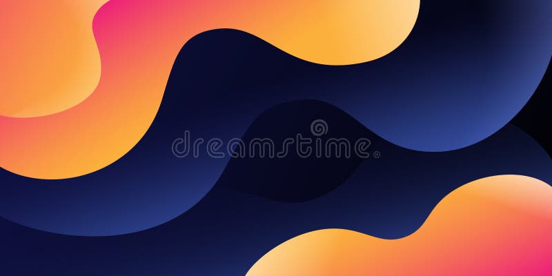 Abstract Colorful Minimal Liquid Round Curving Geometric Pattern ...