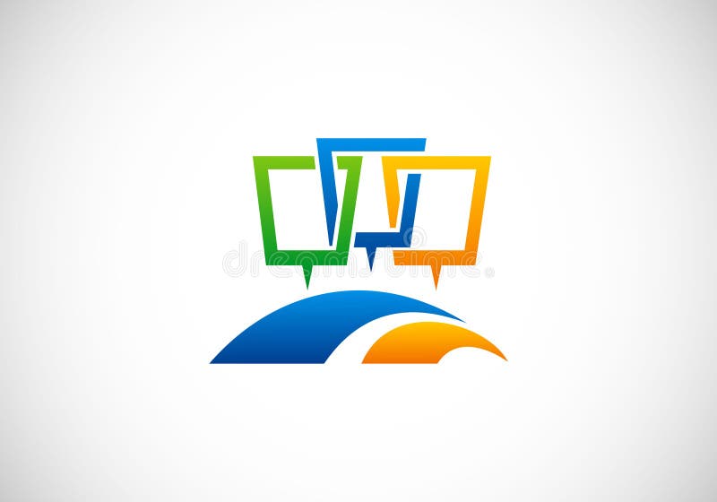 Abstract Talk Speech Vector Logo Stock Vector - Illustration of ...