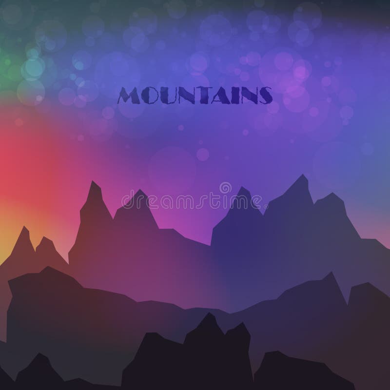 Abstract Colorful Mountains Stock Vector - Illustration of extreme ...