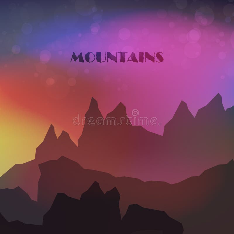 Abstract Colorful Mountains Stock Vector - Illustration of glacier ...