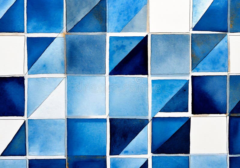 Abstract Colorful Mozaic Tile Dominated with Blue Color Realistic ...