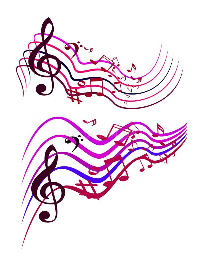Abstract Colorful Music Notes Stock Vector - Illustration of decoration ...