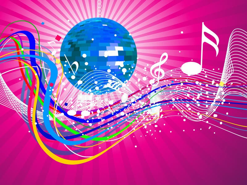 Colorful Musical Background with Notes Stock Illustration ...