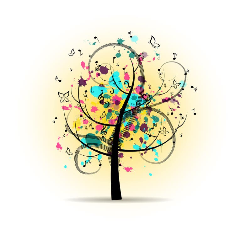 Musical Tree Stock Illustrations – 3,821 Musical Tree Stock ...