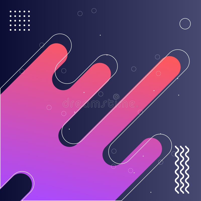 Abstract Colorful Mustard Rounded Lines Halftone Transition. Vector ...