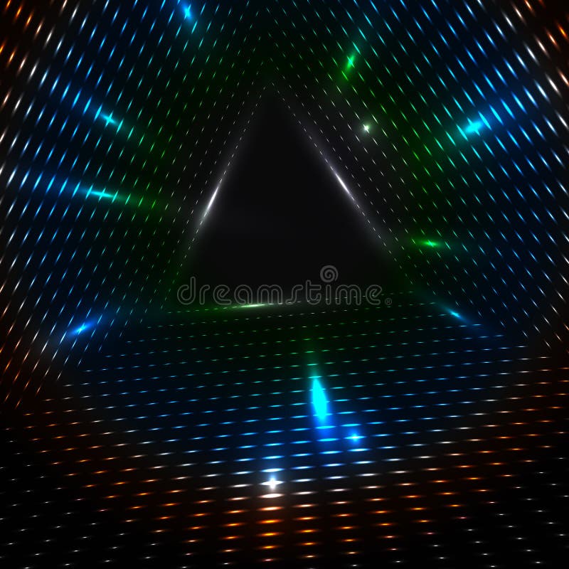 Abstract Colorful Neon Dots, Dotted Technology Background. Glowing ...